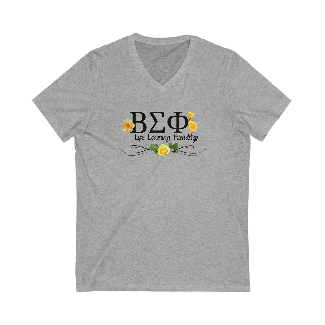 BSP - Beta Sigma Phi Life Learning Friendship Jersey Short Sleeve V ...