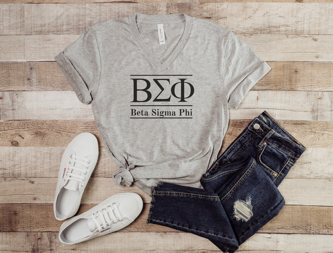 BSP - Beta Sigma Phi Unisex Jersey Short Sleeve V-neck Tee - Etsy