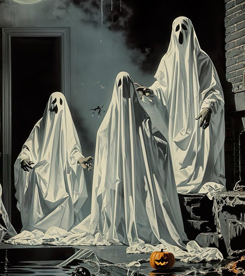 Halloween - A Ghosts Reunion 1 - Ghosts Haunting an Eerie Flooded Room ...