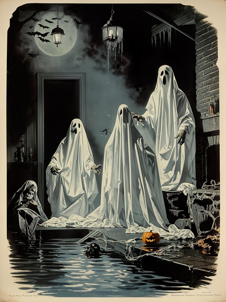 Halloween - A Ghosts Reunion 1 - Ghosts Haunting an Eerie Flooded Room ...