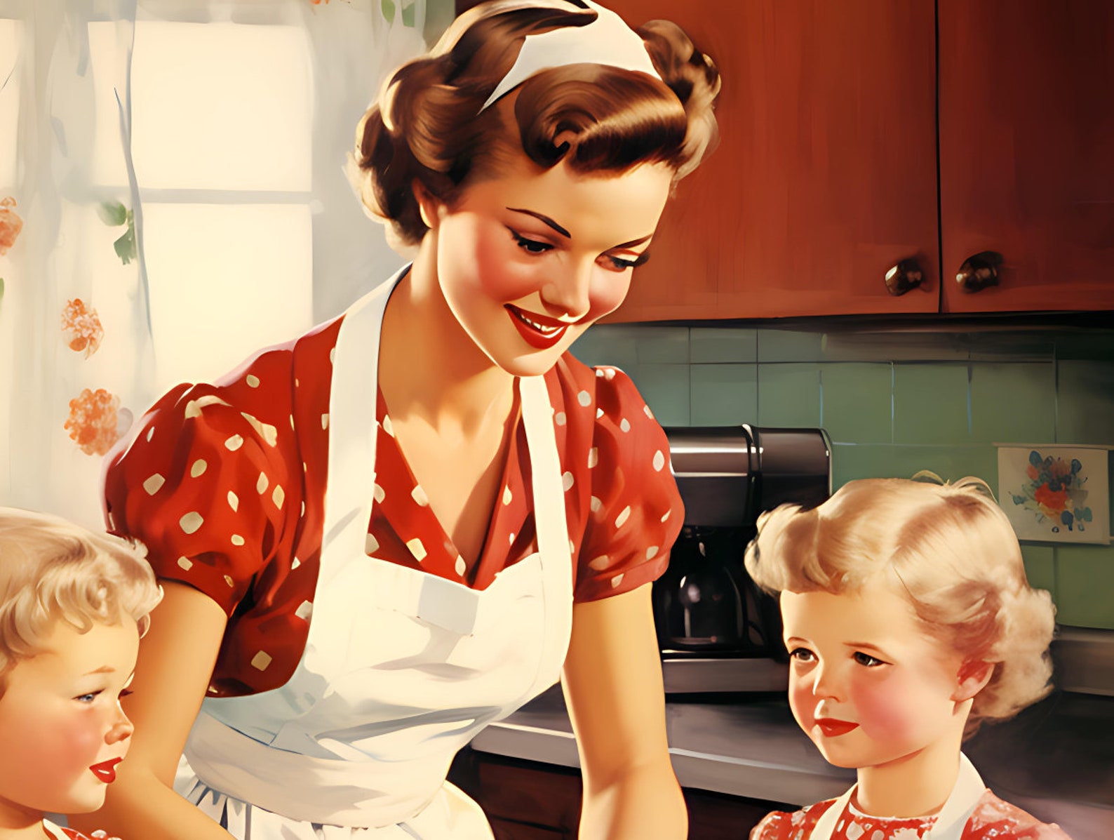 Baking With Mom in the 50s - (version 001) - Etsy