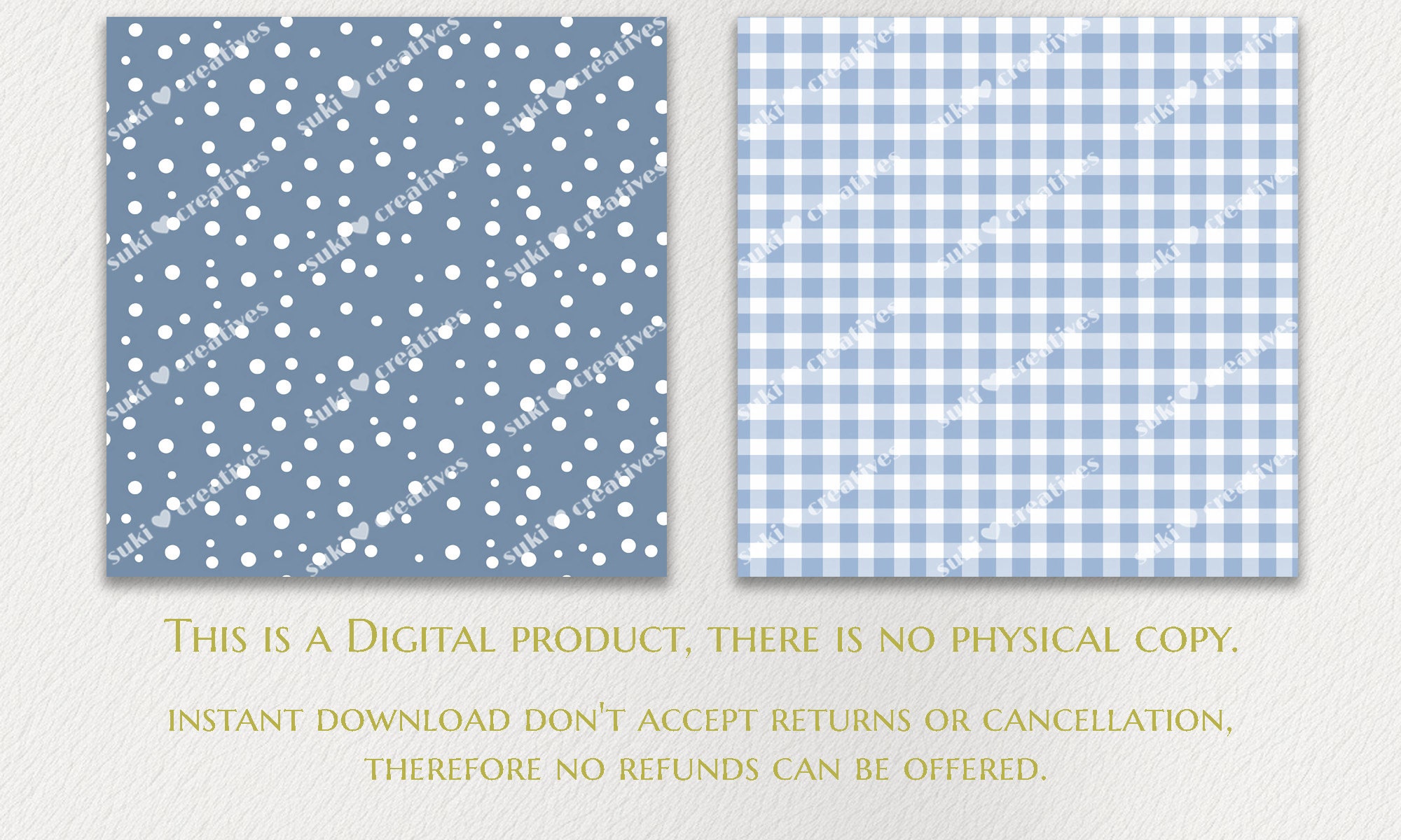 Sweet Blue Rabbits 10 Seamless Designs Digital Papers Card Making ...