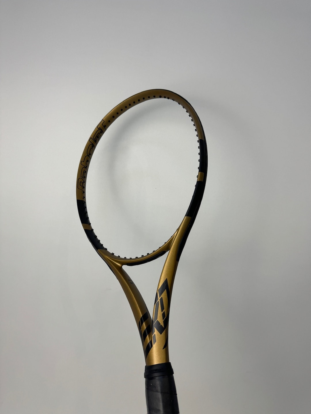 Custom Painted Tennis Racket Gold and Black Matte. Babolat, Wilson Etc ...