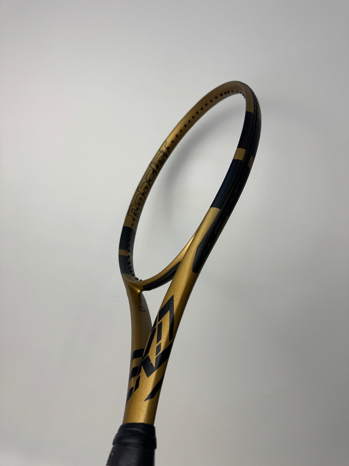 Custom Painted Tennis Racket Gold and Black Matte. Babolat, Wilson Etc ...