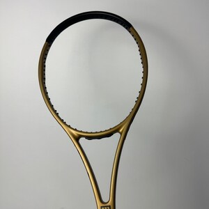 Custom Painted Tennis Racket Gold and Black Matte. Babolat, Wilson Etc ...