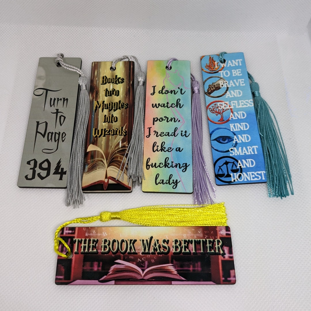 Bookish Bookmarks Harry Potter, Divergent, Spicy - Etsy UK