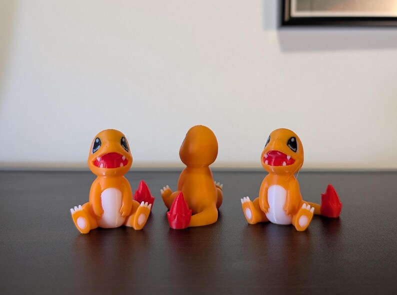 Chibi Charmander Mini 3D Printed Charmander Pokemon Figurine Pokemon ...
