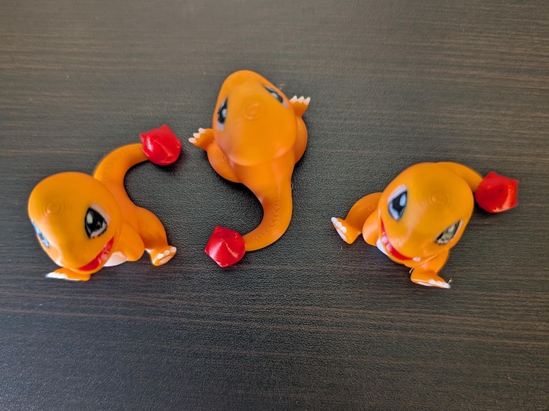 Chibi Charmander Mini 3D Printed Charmander Pokemon Figurine Pokemon ...