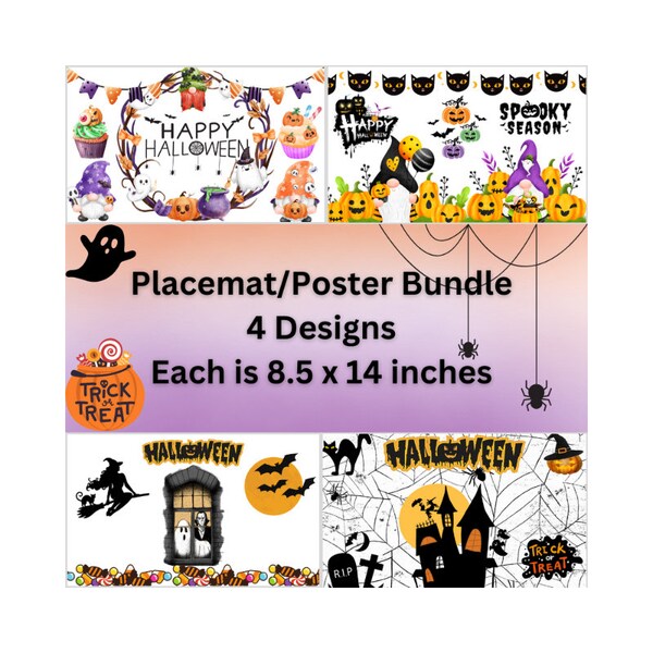 Halloween Placemat - Etsy