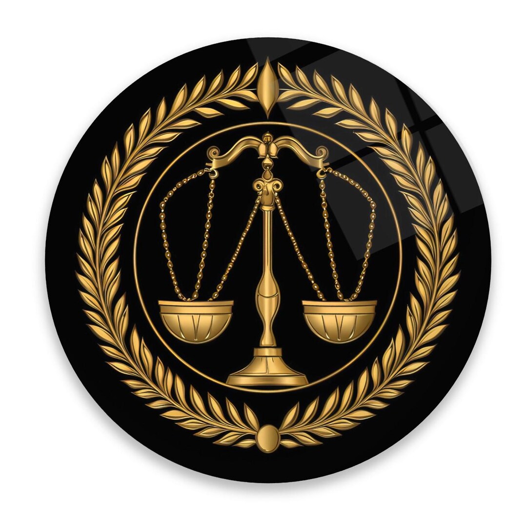 Scales of Justice, Tempered Glass Wall Art,abstract Wall Painting, Home ...