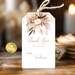 Boho Floral Favor Tag for Wedding Bridal Shower Baby Shower Birthday ...