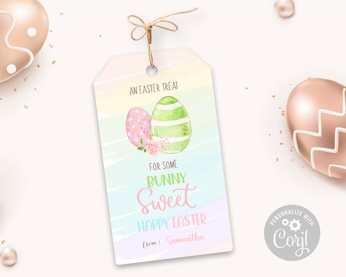 Editable Easter Favor Tag Some Bunny Sweet Treat Favor Tag Instant ...