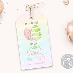Editable Easter Favor Tag Some Bunny Sweet Treat Favor Tag Digital ...