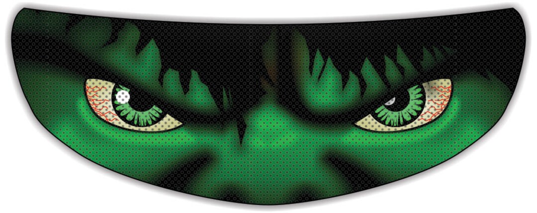 Hulk Vinyl Motorcycle Helmet Shield Sticker - Etsy