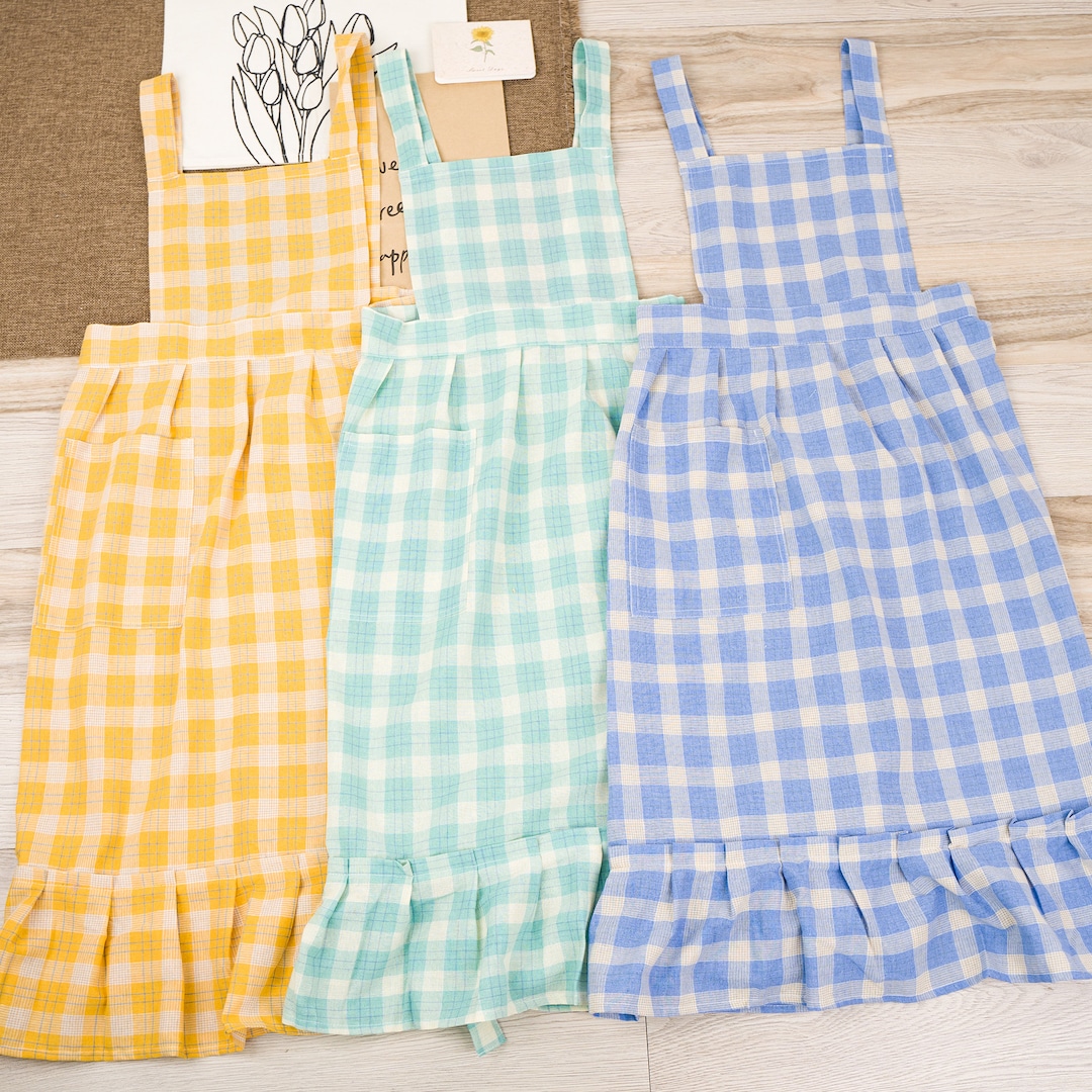 Personalized Embroidery Apron, Embroidered Cooking Apron Pocket, Women ...