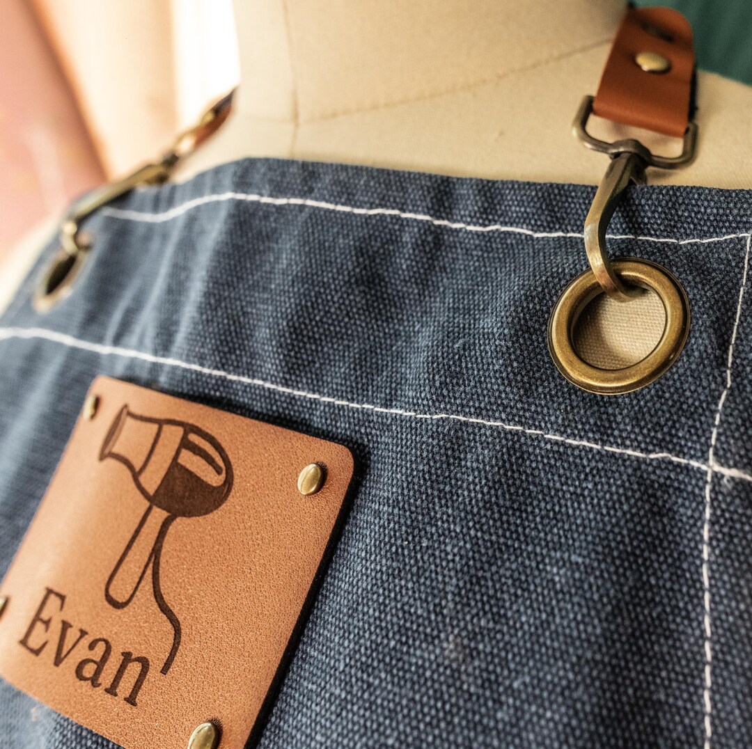 Personalized Canvas Barber Apron: Adjustable Hairdresser Gift - Etsy