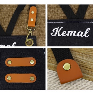 Personalized Canvas Kid's Apron, Custom Embroidery Toddler Apron With ...