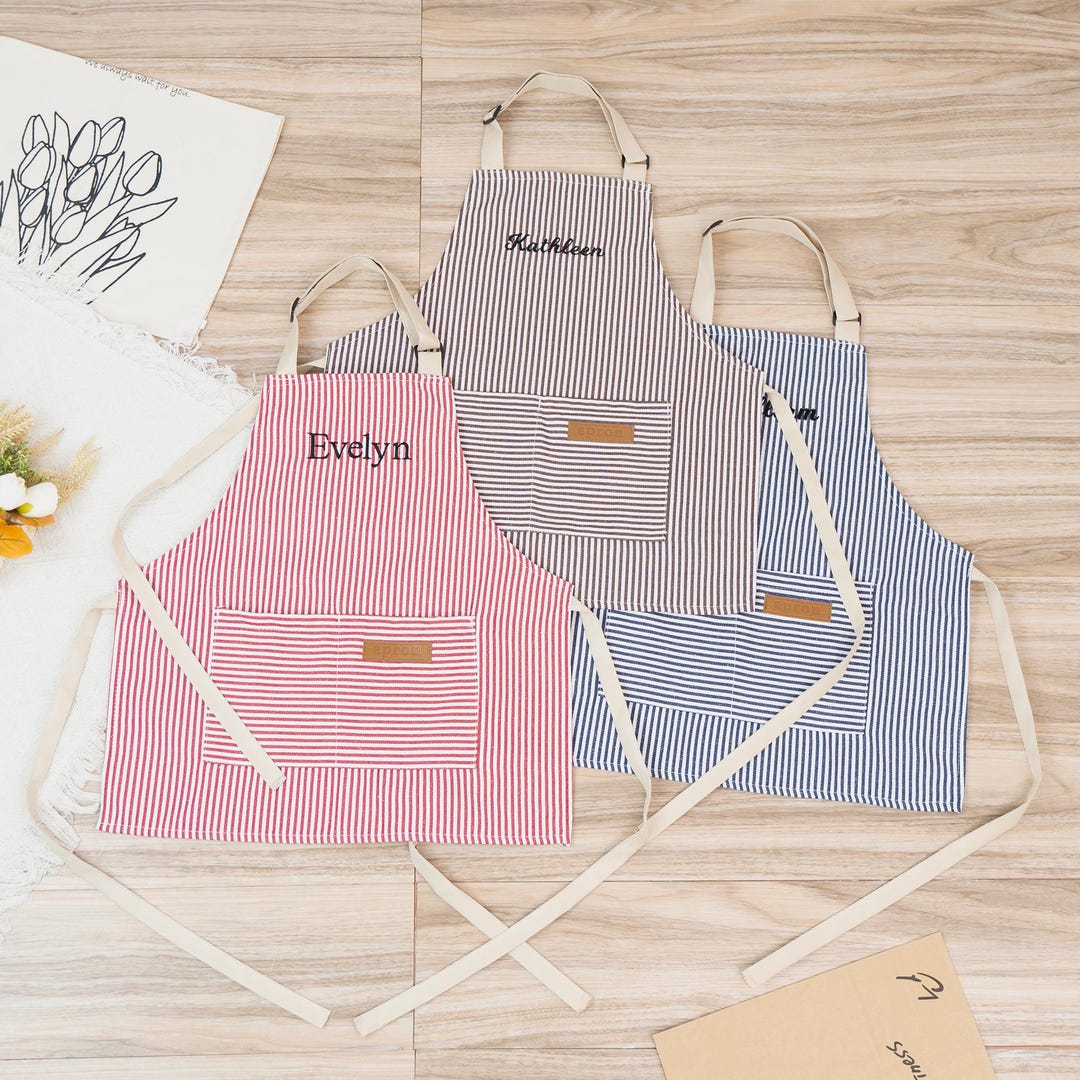 Personalized Apron for Kids, Custom Toddler Apron Embroidered Name ...