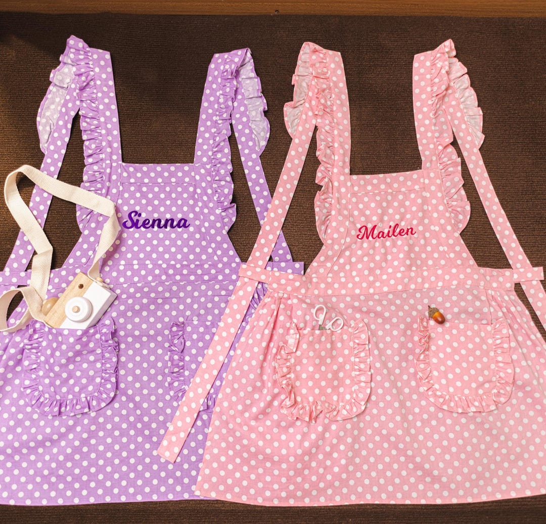 Aprons for Kids With Name Embroidery. Christmas Gifts. . Baby Girl Gift ...
