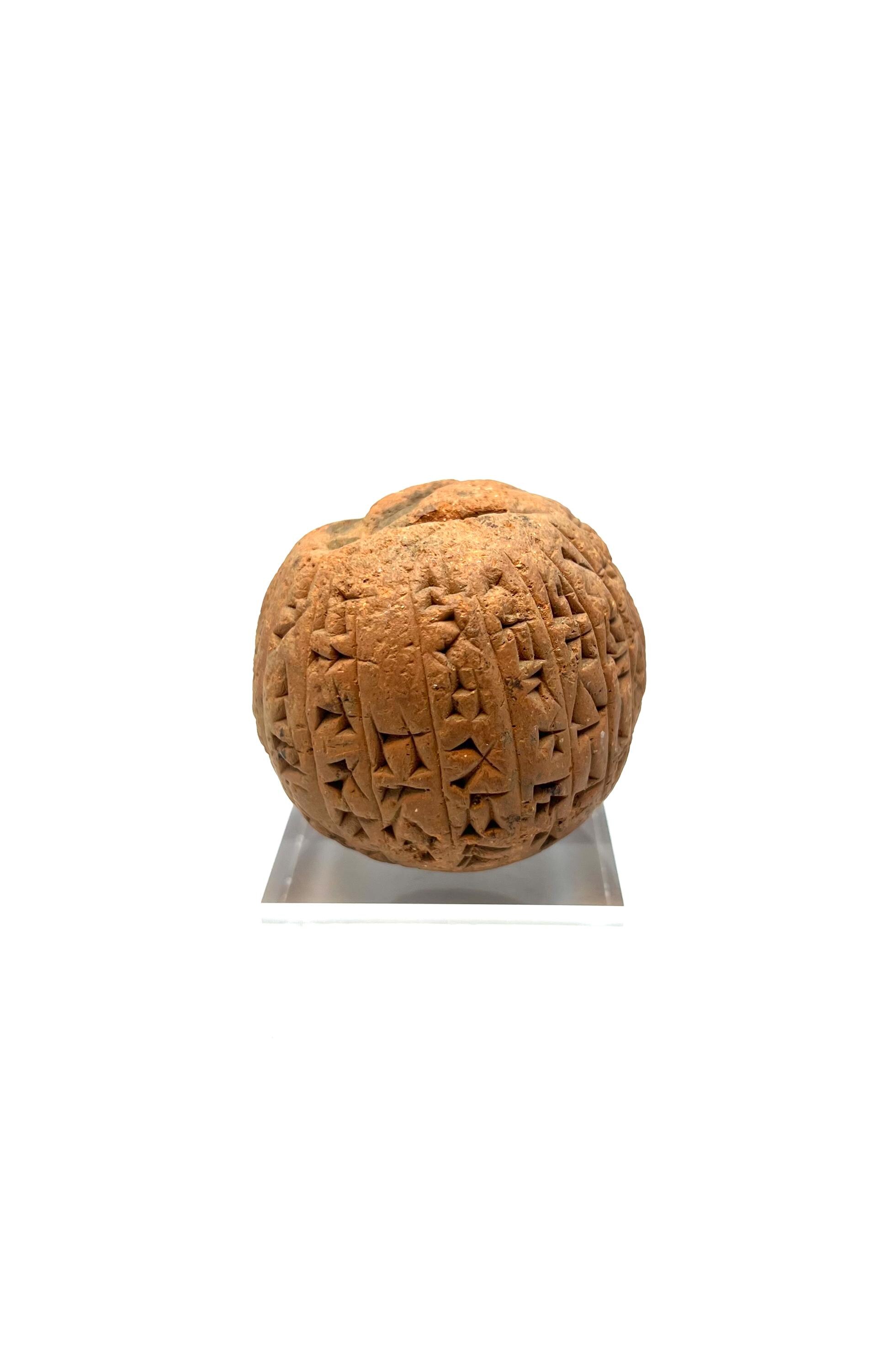 Genuine Ancient Sumerian Cuneiform Tablet "bulla" (merchant Seal) Clay ...