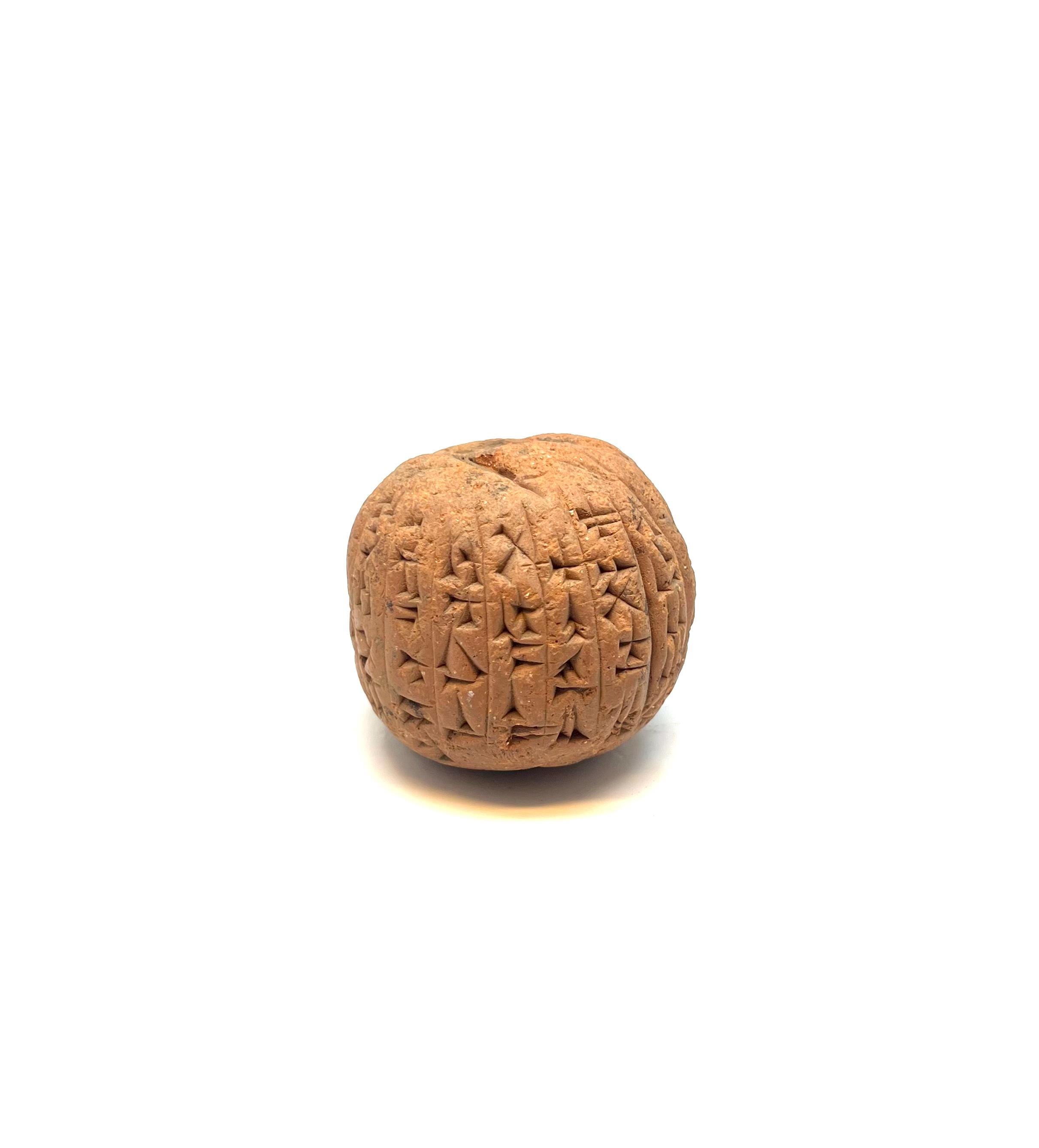 Genuine Ancient Sumerian Cuneiform Tablet "bulla" (merchant Seal) Clay ...