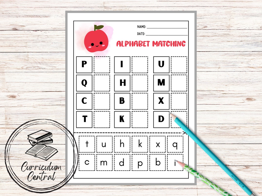 Alphabet Matching Worksheets. Alphabet Printable. Alphabet Matching ...