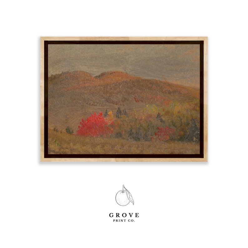 Vintage Mountain Fall Foliage Printable Autumn Leaves - Etsy Australia