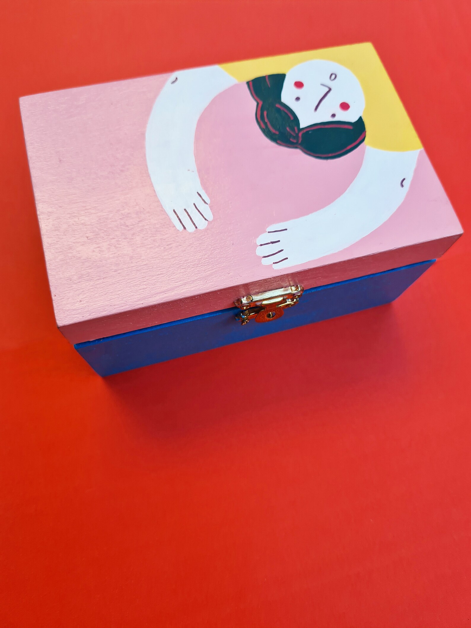 Colorful Wooden Box, Hand Painted Box, Jewelry Box - Etsy