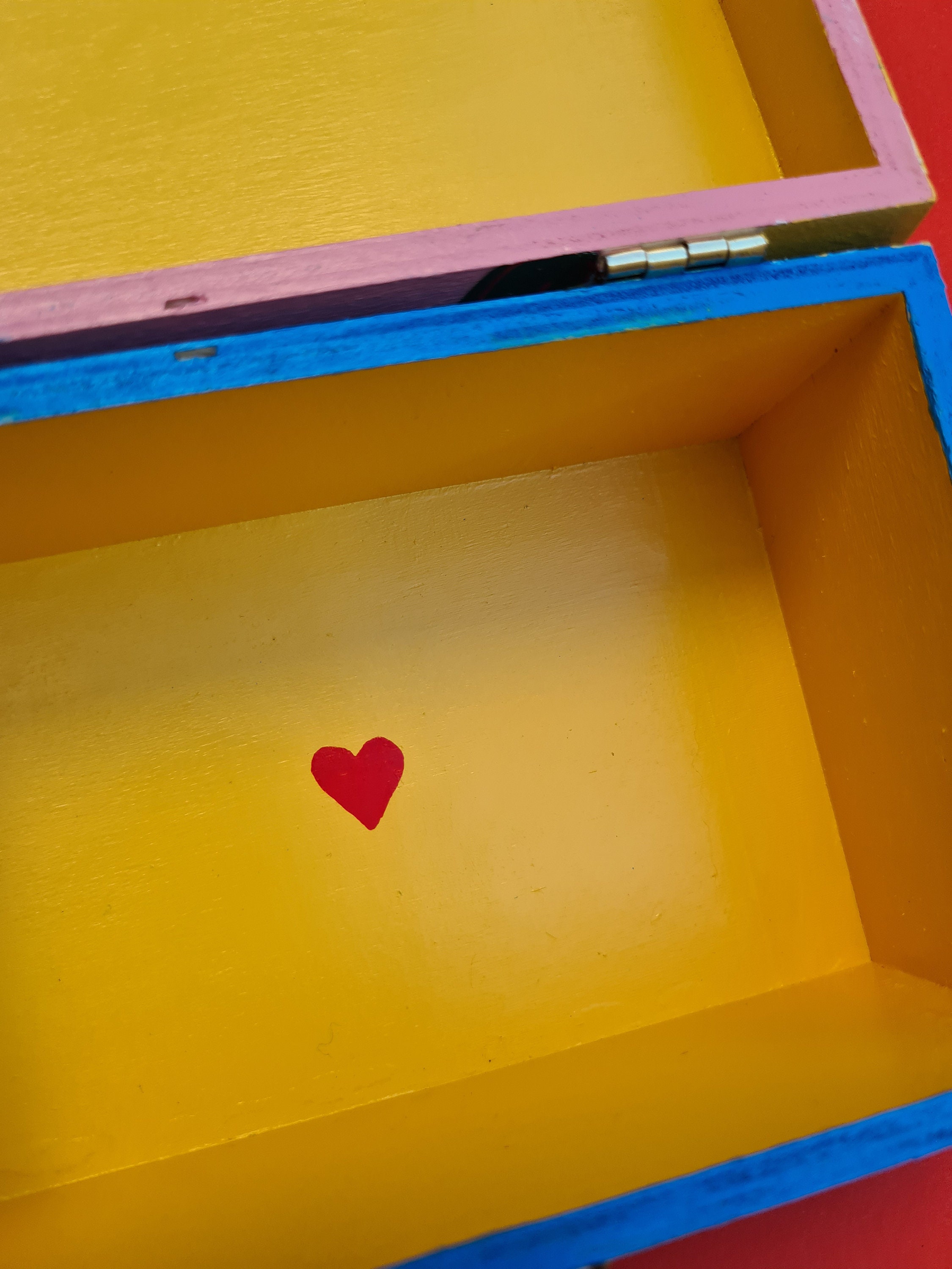 Colorful Wooden Box, Hand Painted Box, Jewelry Box - Etsy