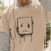 Emotional Square Shirt, Cool Grunge Top, Sad Face T-shirt, Punk ...