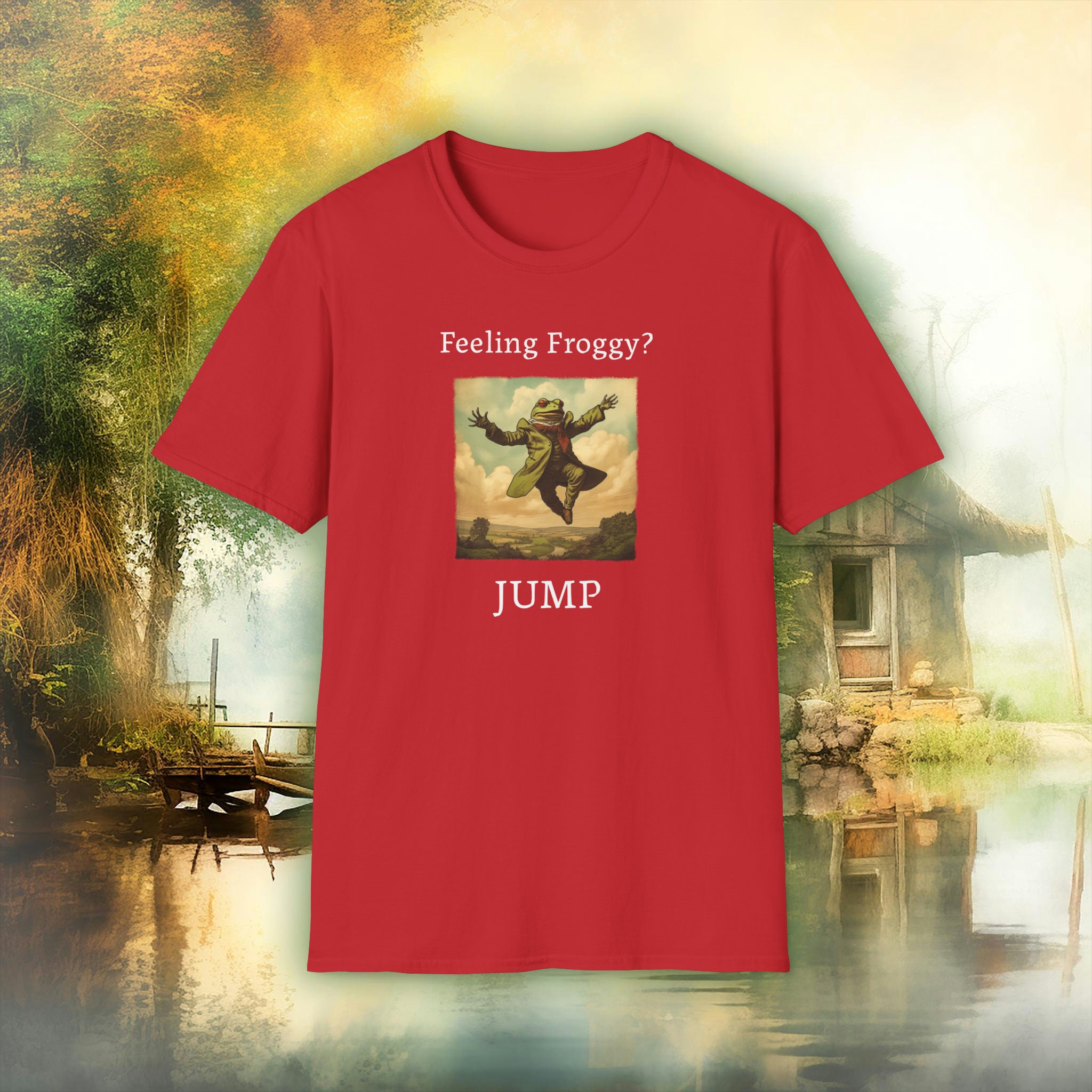 Vintage Frog Shirt, 'feeling Froggy, JUMP' Cottagecore Frog Shirt ...