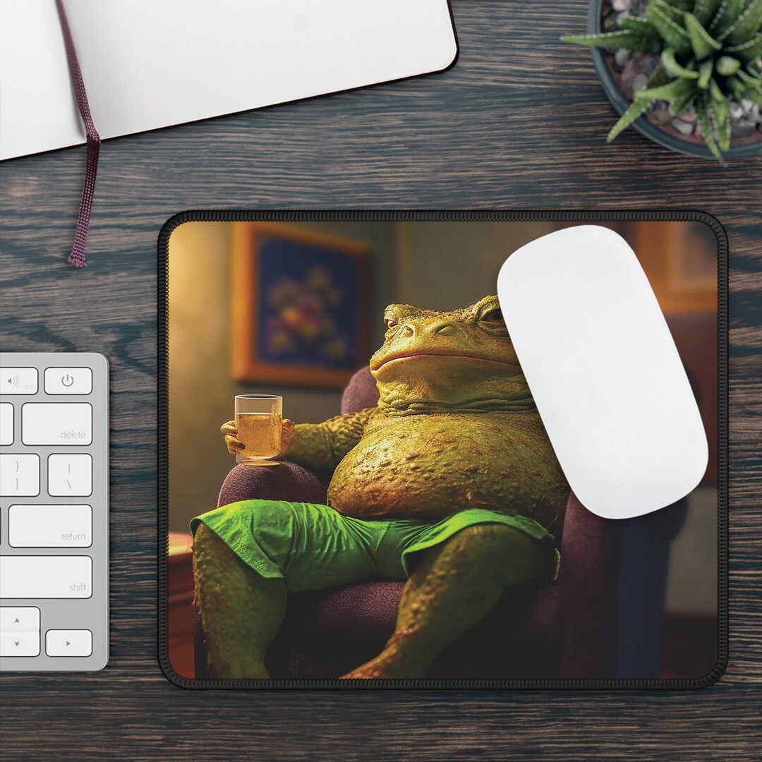 Frog Deskmat, Cool Laptop Workstation, Frog Mousepad, Fun Office Desk ...