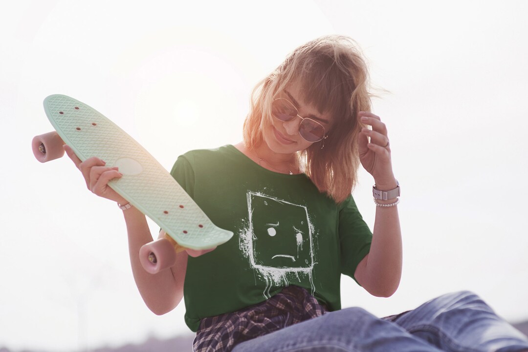 Sad Face Graphic Tee: Comfort Colors Unisex T-shirt - Etsy