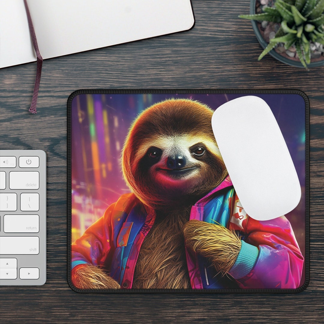 Sloth Gift Retro Desk Mat/desk Pad, Nostalgia 80s Gift, Student Laptop ...