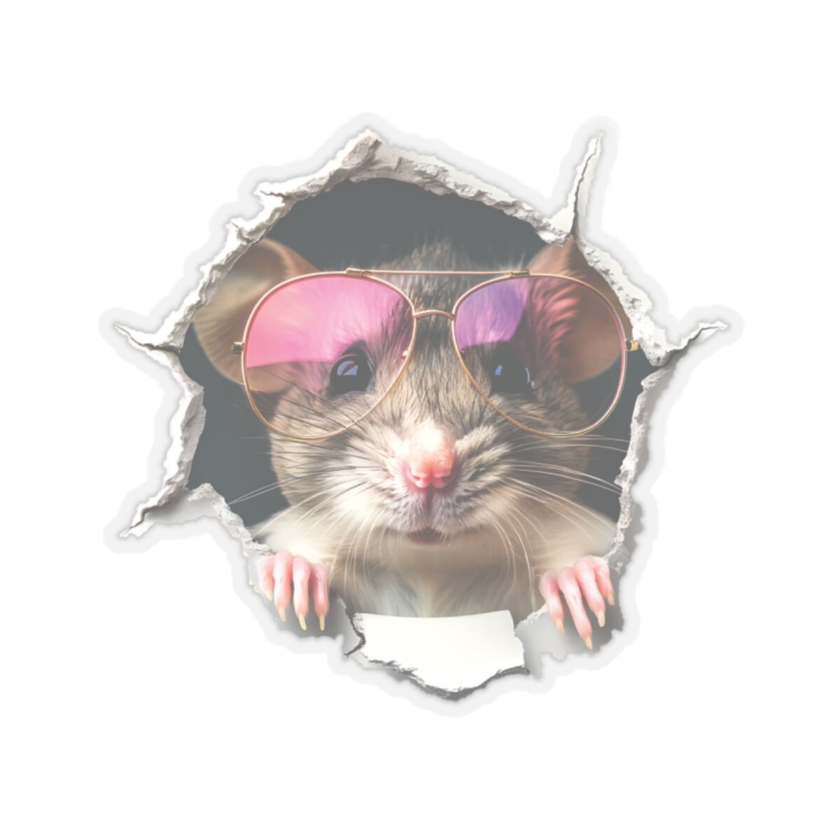 Mouse Hole Sticker Decal, Mouse Hole Wall Sticker Gift, 3D Mouse Decal ...