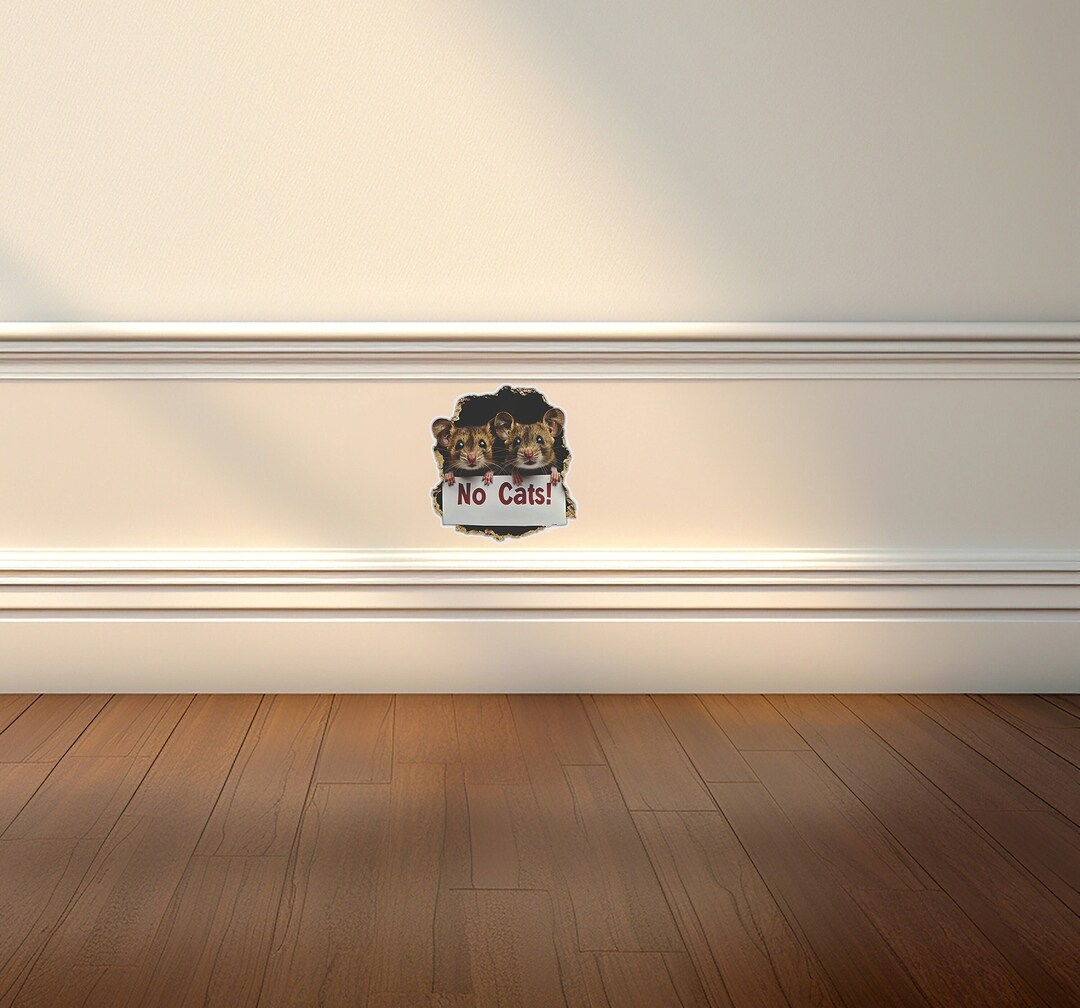 Sticker Mouse Hole, 3d Mouse Hole Wall Sticker, Mice Hole Wall Stickers ...