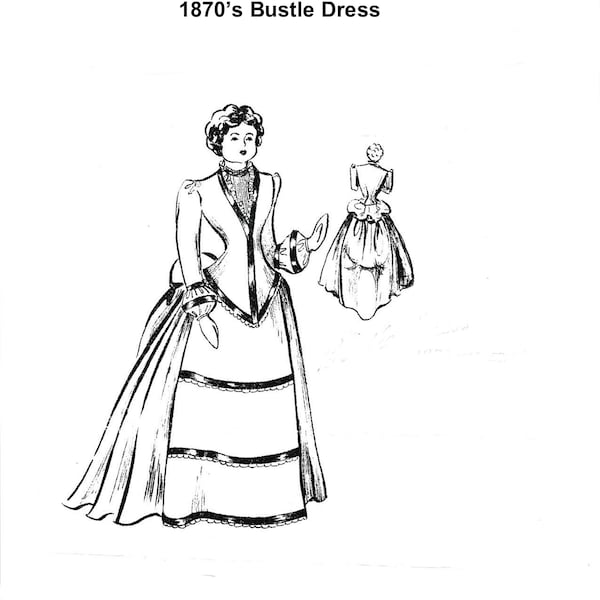 Bustle Dress Pattern - Etsy