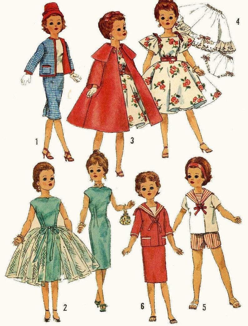 Vintage Sewing Pattern for 18” High Heel Figure Dolls-simplicity 3252 ...