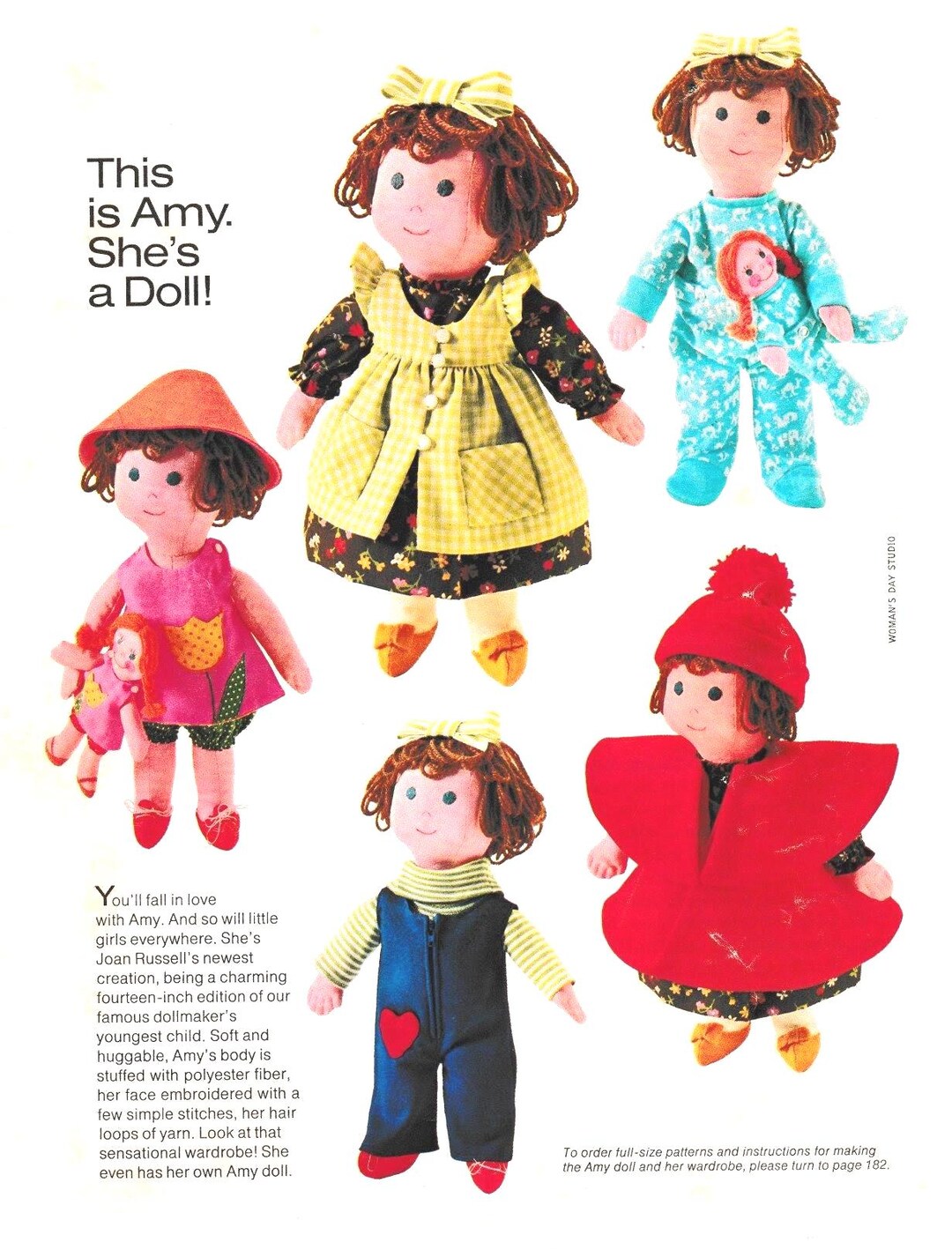 Women's Day This is Amy She's a 14" Cloth Doll With Wardrobe With Amy's ...