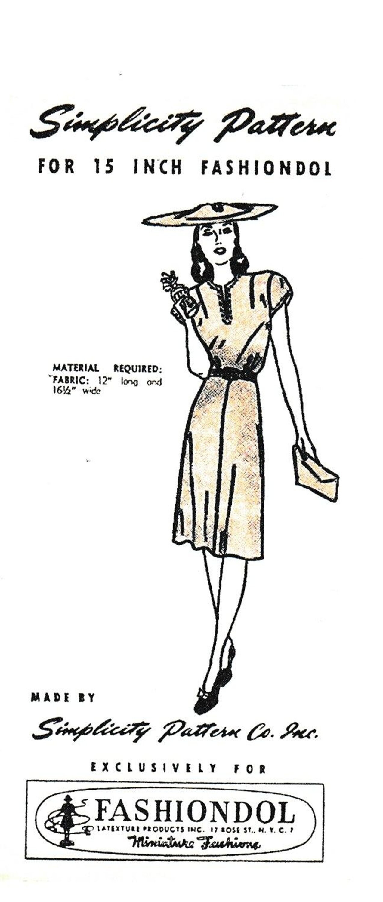 Simplicity Manikin Pattern Number 4984 15-inch Fashiondol PDF - Etsy
