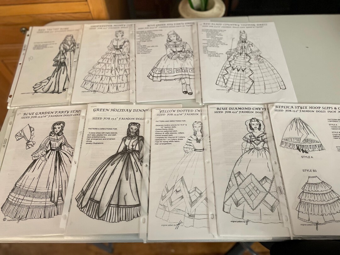 Gone With the Wind Fashion Doll Sewing Patterns Original Tonner Gene or ...