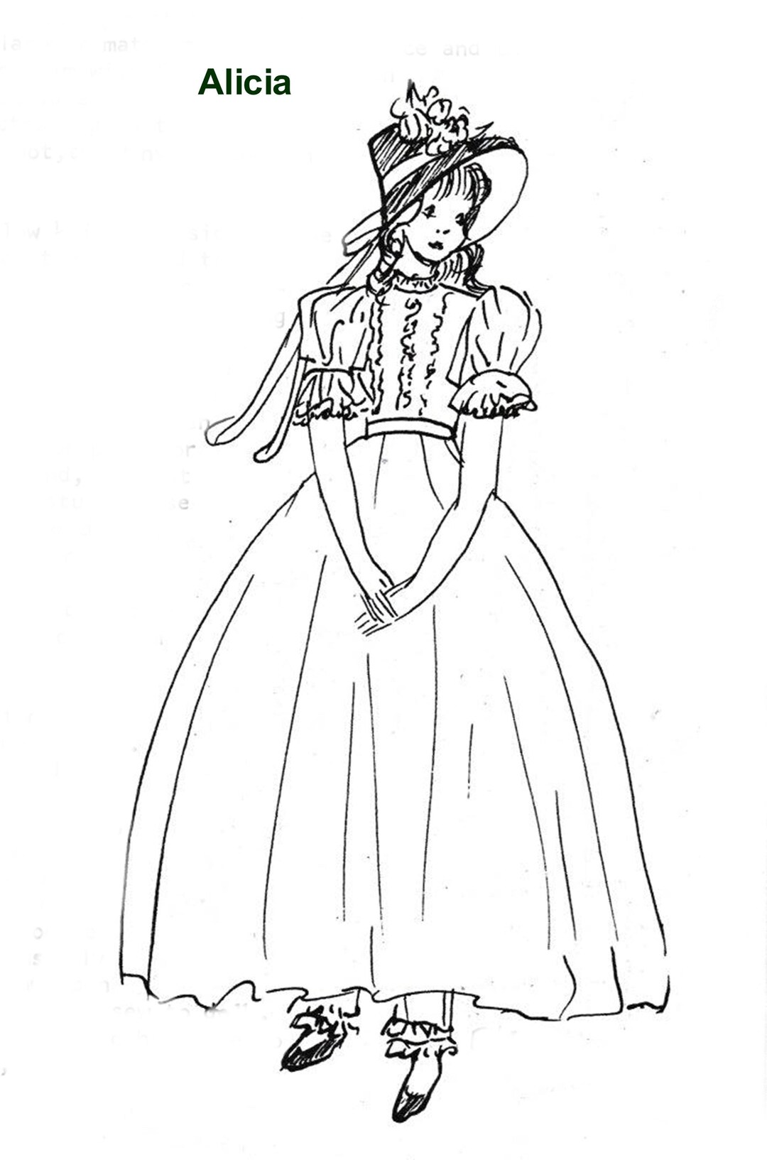 5.5" Cloth Doll House Pattern Alicia Dress and Bonnet Pattern PDF NEW ...