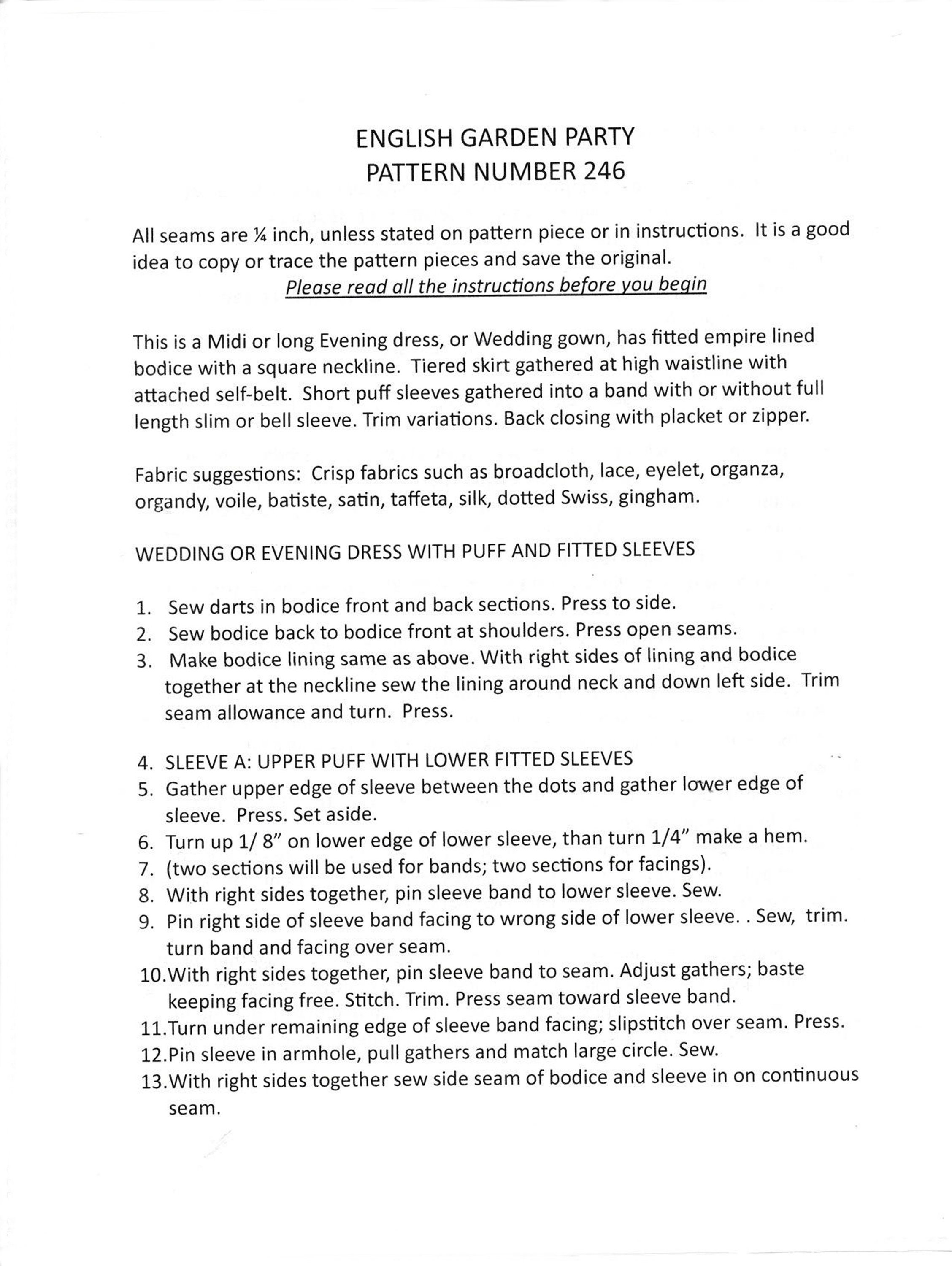 22-inch American Model or Similar Tonner Fashion Dolls Pattern English ...