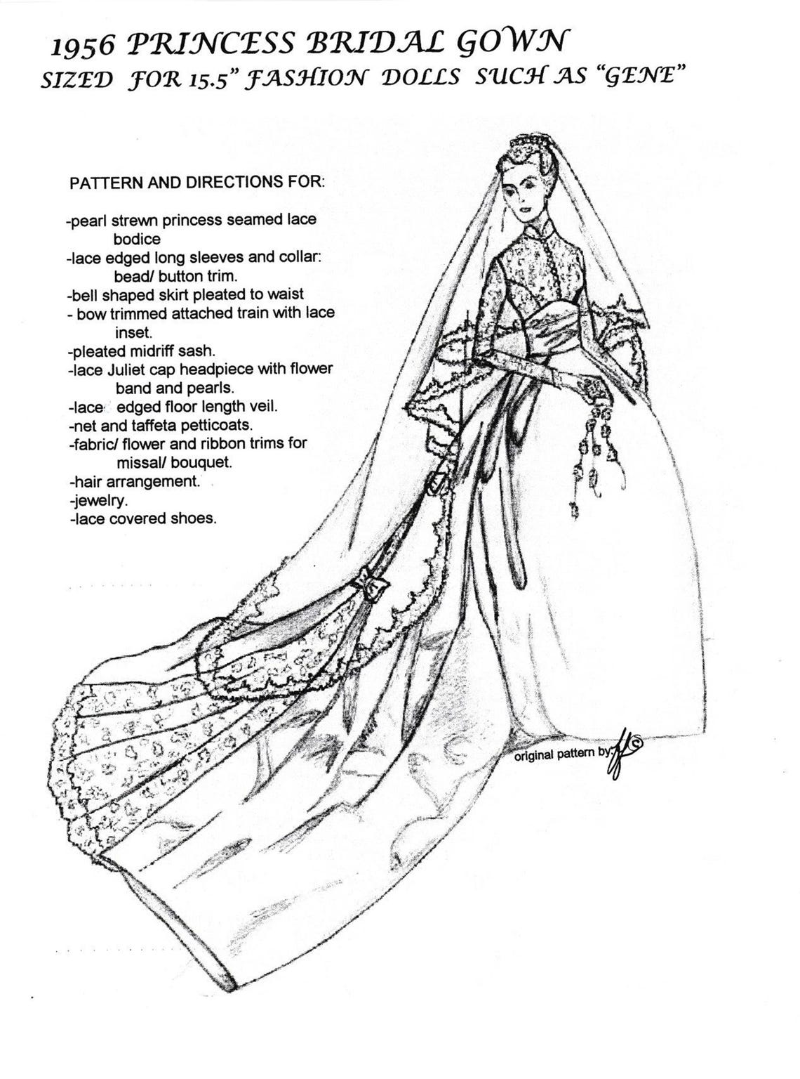 Grace Kelly Wedding Gown Gene & Tyler Pattern Original Tonner - Etsy