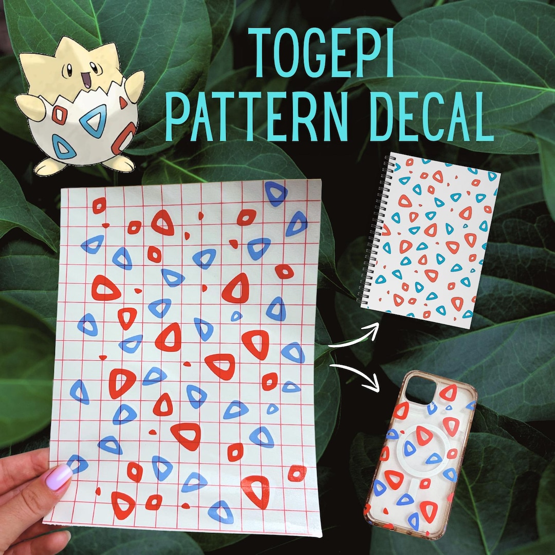Togepi Inspired Pattern Decal - Poke Themed Decal - Etsy