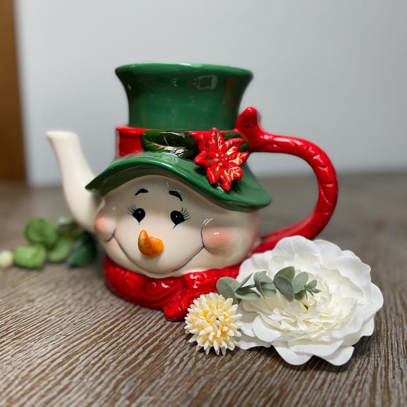 Snowman Teapot - Etsy