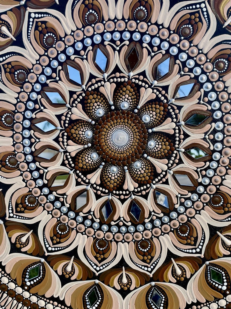 ON SALE 26 Inch Mandala Wood Wall Hanging Decor Hand-painted - Etsy