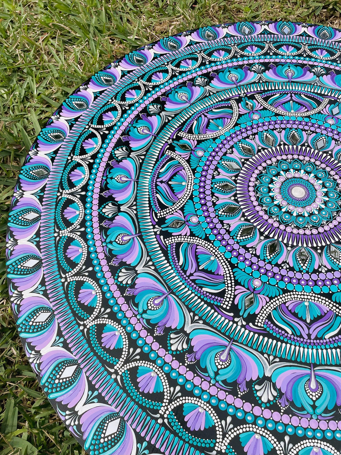 36 Inches Mandala With Soothing Color Palette Hand Painted Home Decor ...
