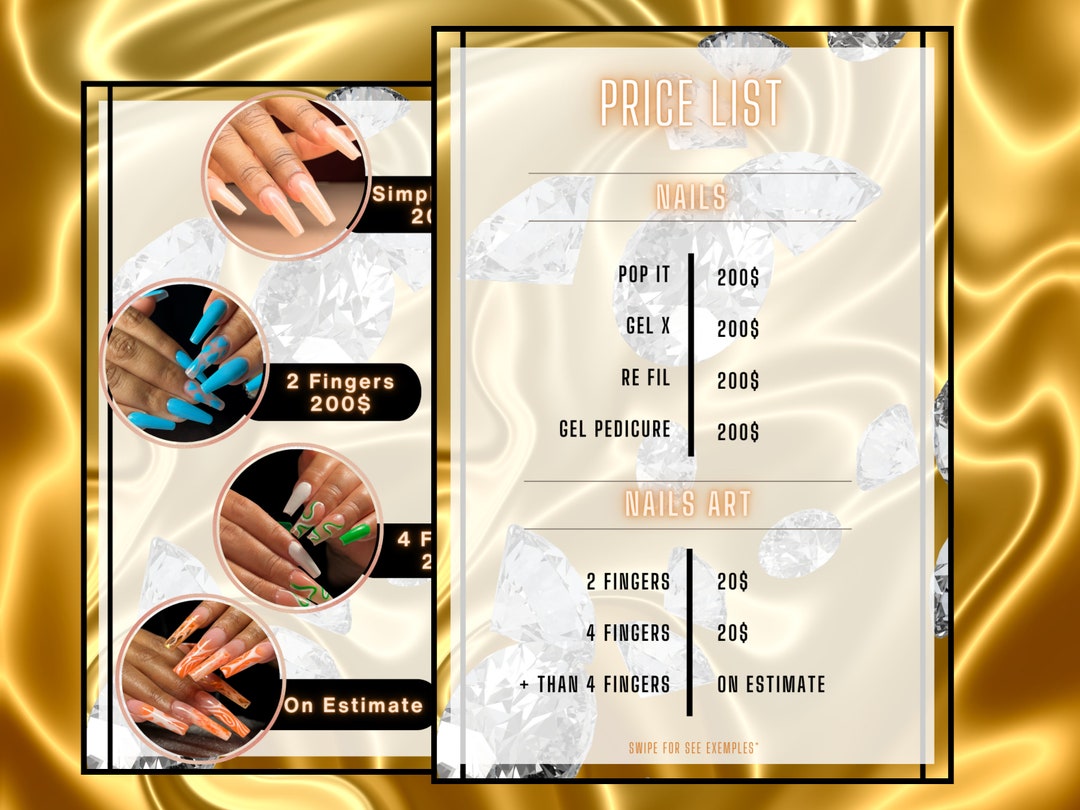 Modèle Modifiable De Liste De Prix, Modèle De Tarification De Salon De ...