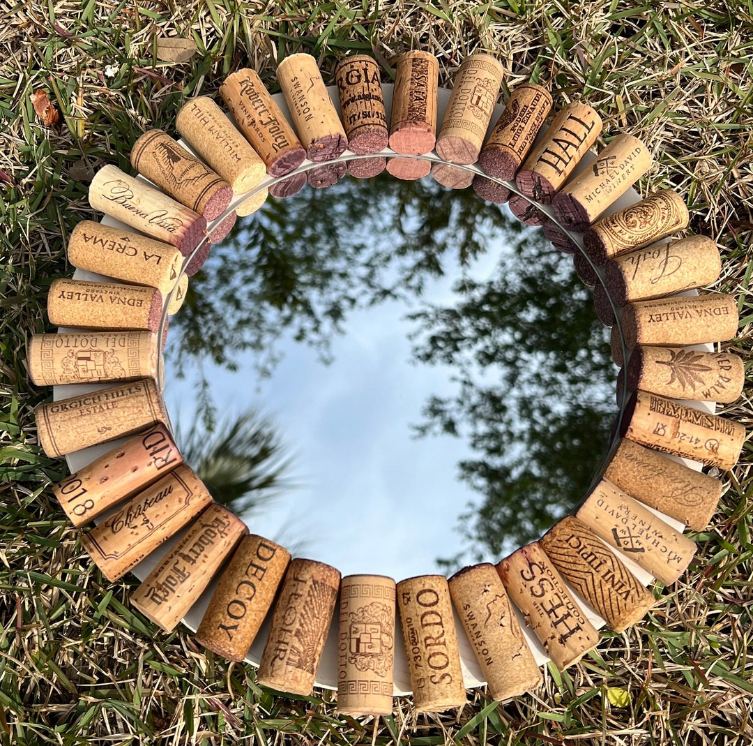 Wine Cork Round Mirror - Etsy